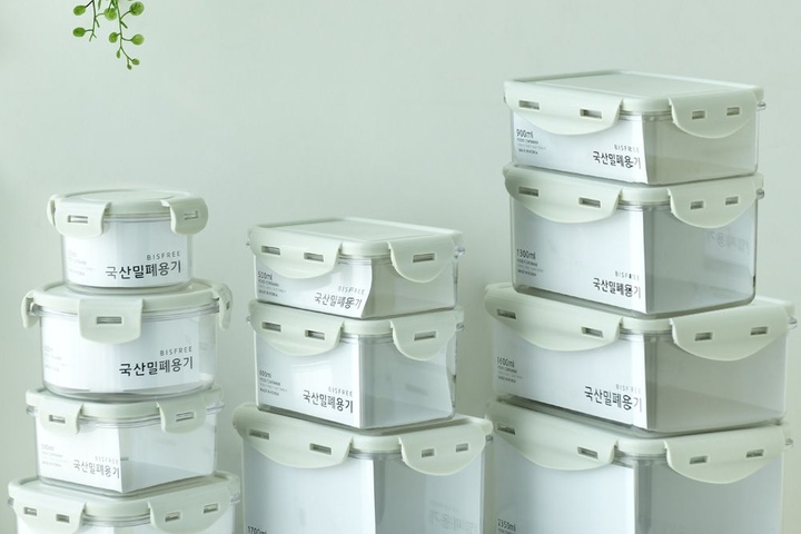 밀폐용기·반찬통 국내생산 비스프리 투명 밀폐용기 반찬통 전자레인지 반찬 냉장고 냉동실 정리 용기 오늘의집 쇼핑