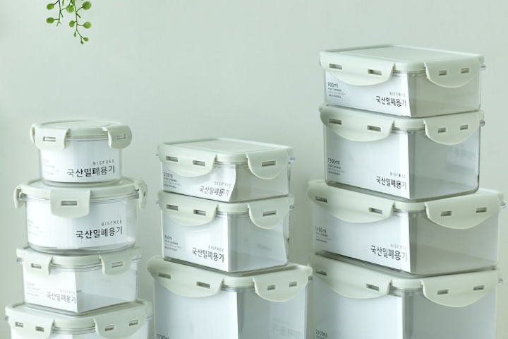 밀폐용기·반찬통 국내생산 비스프리 투명 밀폐용기 반찬통 전자레인지 반찬 냉장고 냉동실 정리 용기 오늘의집 쇼핑