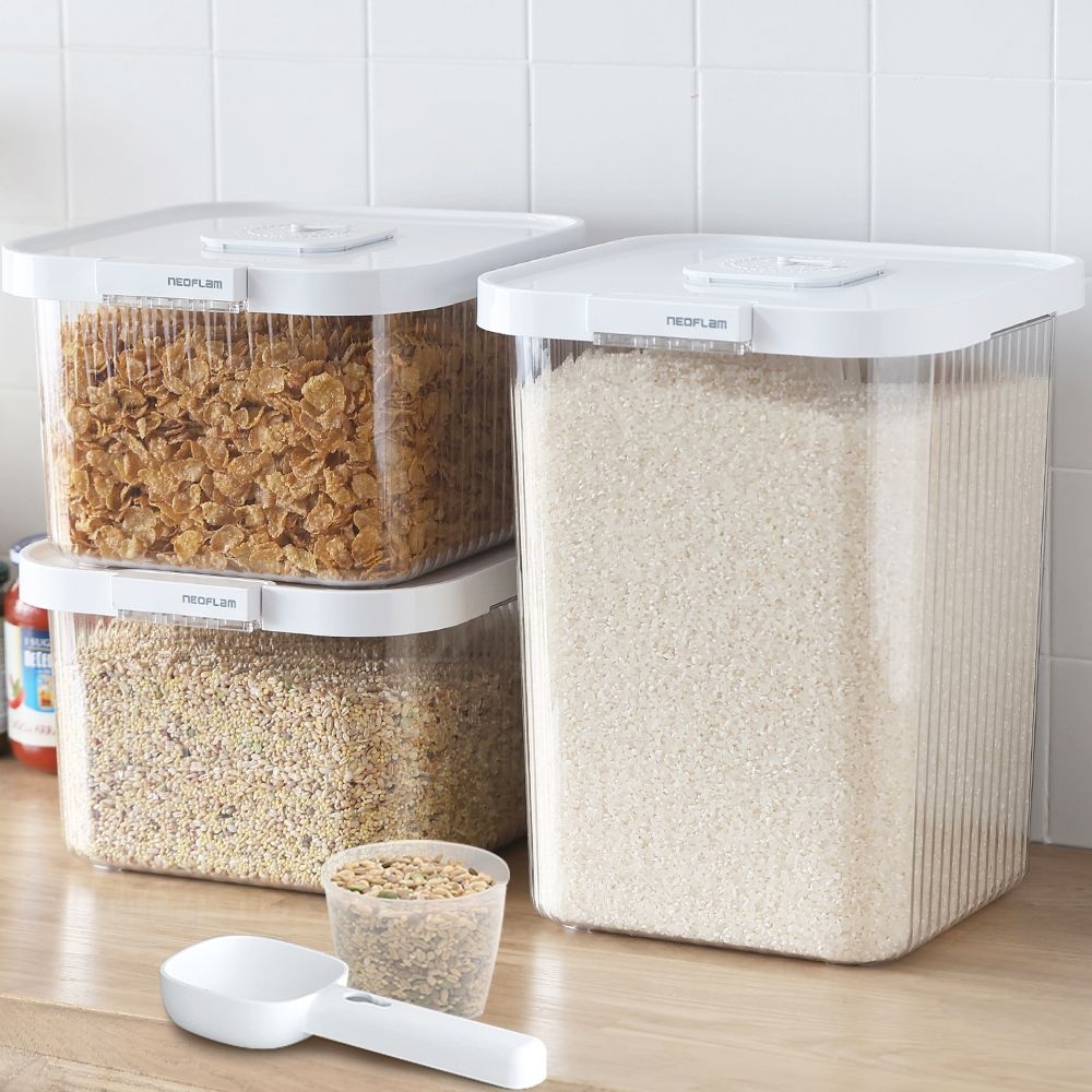쌀통·시리얼통·브레드박스 원터치 밀폐 쌀통 쌀보관통 잡곡통 쌀독 5kg 10kg 오늘의집 쇼핑