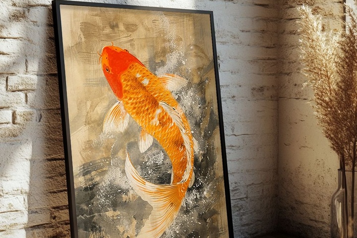 그림·사진 황금잉어 그림 알루미늄액자 성공운 부부금슬 장수 길조의상징 풍수지리 인테리어 액자 오늘의집 쇼핑
