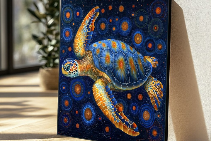 그림·사진 재물 거북 그림 알루미늄액자 거북이 장수 건강운 지인 선물 풍수 벽 인테리어 액자 오늘의집 쇼핑