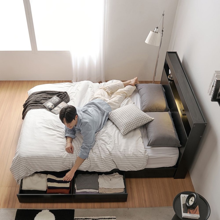 침대프레임 무료배송 듀얼 3단 Led 벙커 수납 서랍 침대프레임 Ssq매트추가할인 오늘의집 쇼핑