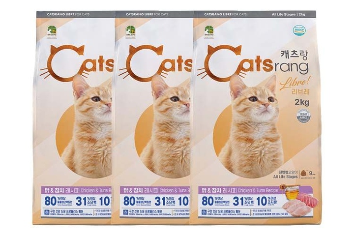 고양이 사료·간식 캐츠랑 전연령 리브레 2kg X 3포 6kg 고양이사료 오늘의집 쇼핑