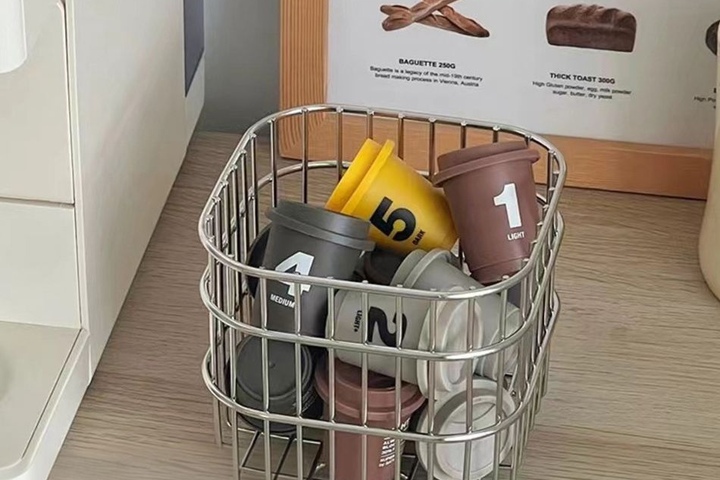 캡슐보관함·커피용품 304스텐 커피 캡슐 보관함 화장품 정리람 다용도 바스켓 2 Size 오늘의집 쇼핑