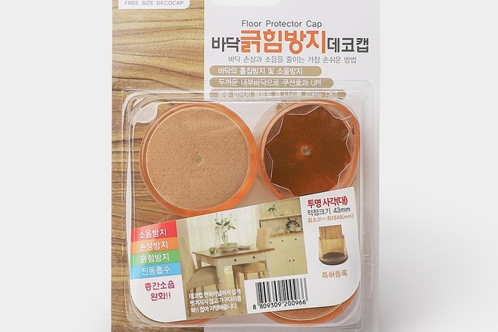 의자·기타커버 의자발커버 층간소음방지 데코캡 투명 사각 대형 오늘의집 쇼핑