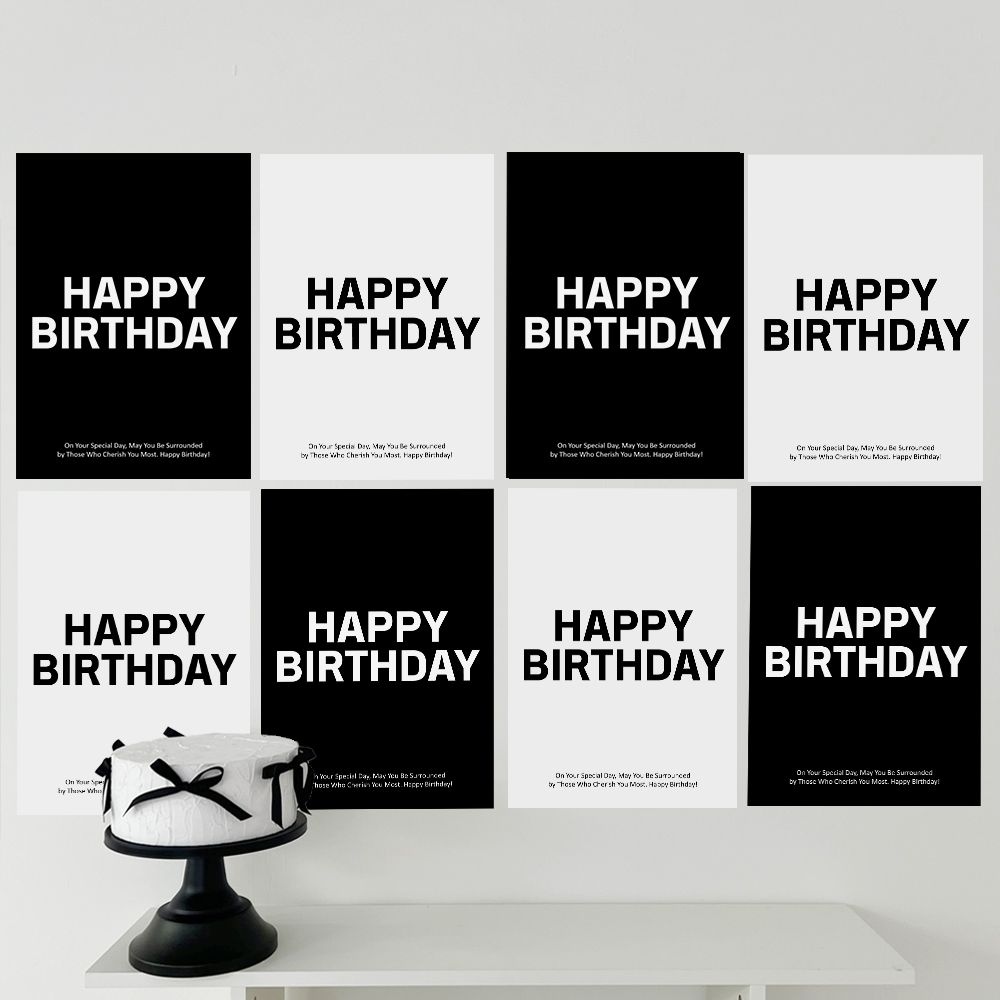 파티·이벤트용품 A4 스탠다드 생일 포스터 8p 세트 생일 이벤트 포토존 가랜드 오늘의집 쇼핑