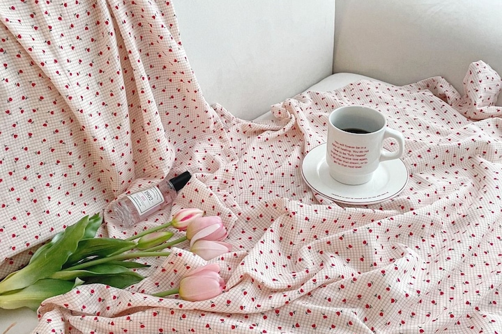 담요·블랭킷 체크튤립 2중 거즈담요 요루 블랭킷 요루담요 여름 면 얇은이불 낮잠 오늘의집 쇼핑