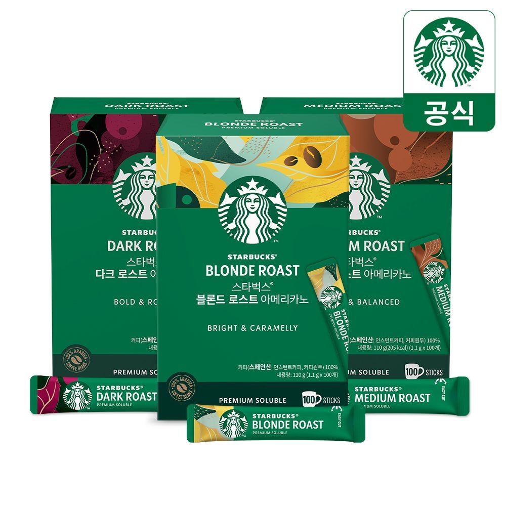 커피믹스 > 프리미엄 파우더커피 아메리카노 100T (다크/미디엄/블론드) | 오늘의집 쇼핑