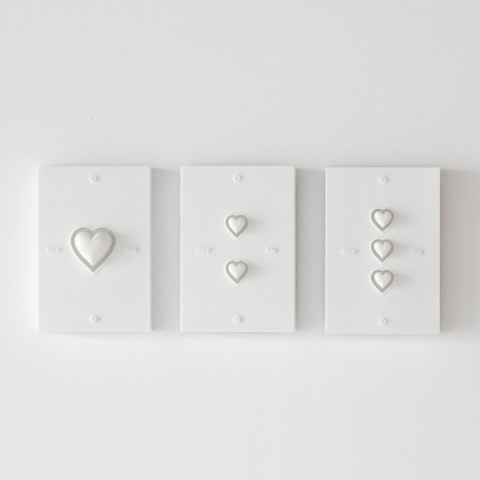 스위치·콘센트 Heart Switch Cover Whiteㅣ스위치 커버 오늘의집 쇼핑