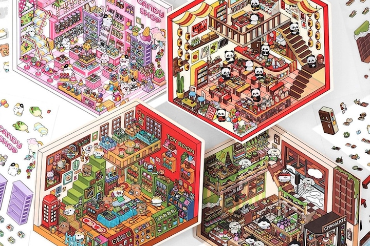 디자인문구 3d 스티커놀이 입체 스티커 금일영업중 집꾸미기 방꾸미기 다꾸 씬스티커 Diy 오늘의집 쇼핑