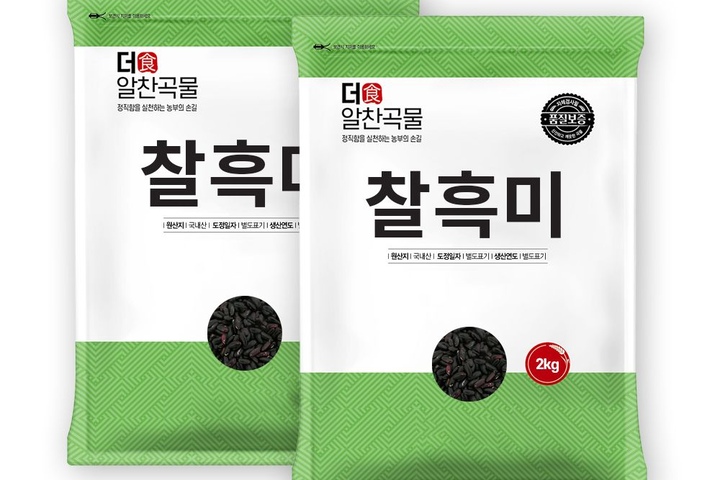 쌀·채소 24년 햅쌀 국산 찰흑미 4kg2kg2봉 오늘의집 쇼핑