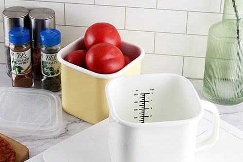 밀폐용기·반찬통 Ih 법랑 캐니스터 145l 2가지색상 라면 찌개 소스 반찬 야채 과일 보관용기 오늘의집 쇼핑