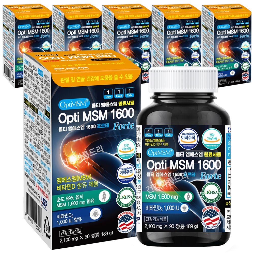 건강기능인증 미국 옵티msm Optimsm 90정x6개 엠에스엠 영양제 보스웰리아 코랄칼슘 오늘의집 쇼핑
