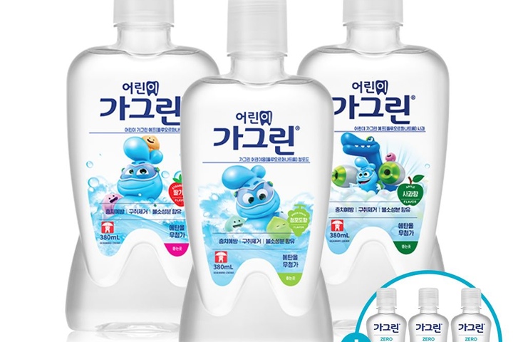 구강용품 어린이 가그린 380mlx3개 사은품 가그린 제로 100ml 3개 오늘의집 쇼핑