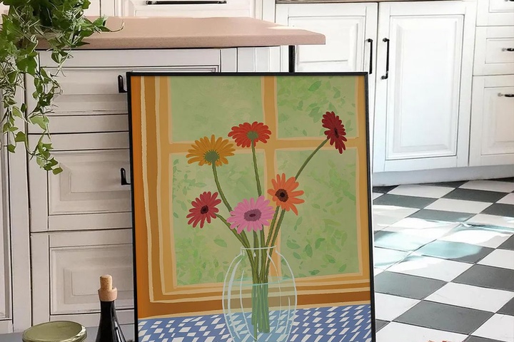 그림·사진 봄날의컬러 꽃병 일러스트 카페인테리어 캔버스그림액자07spring Window 오늘의집 쇼핑