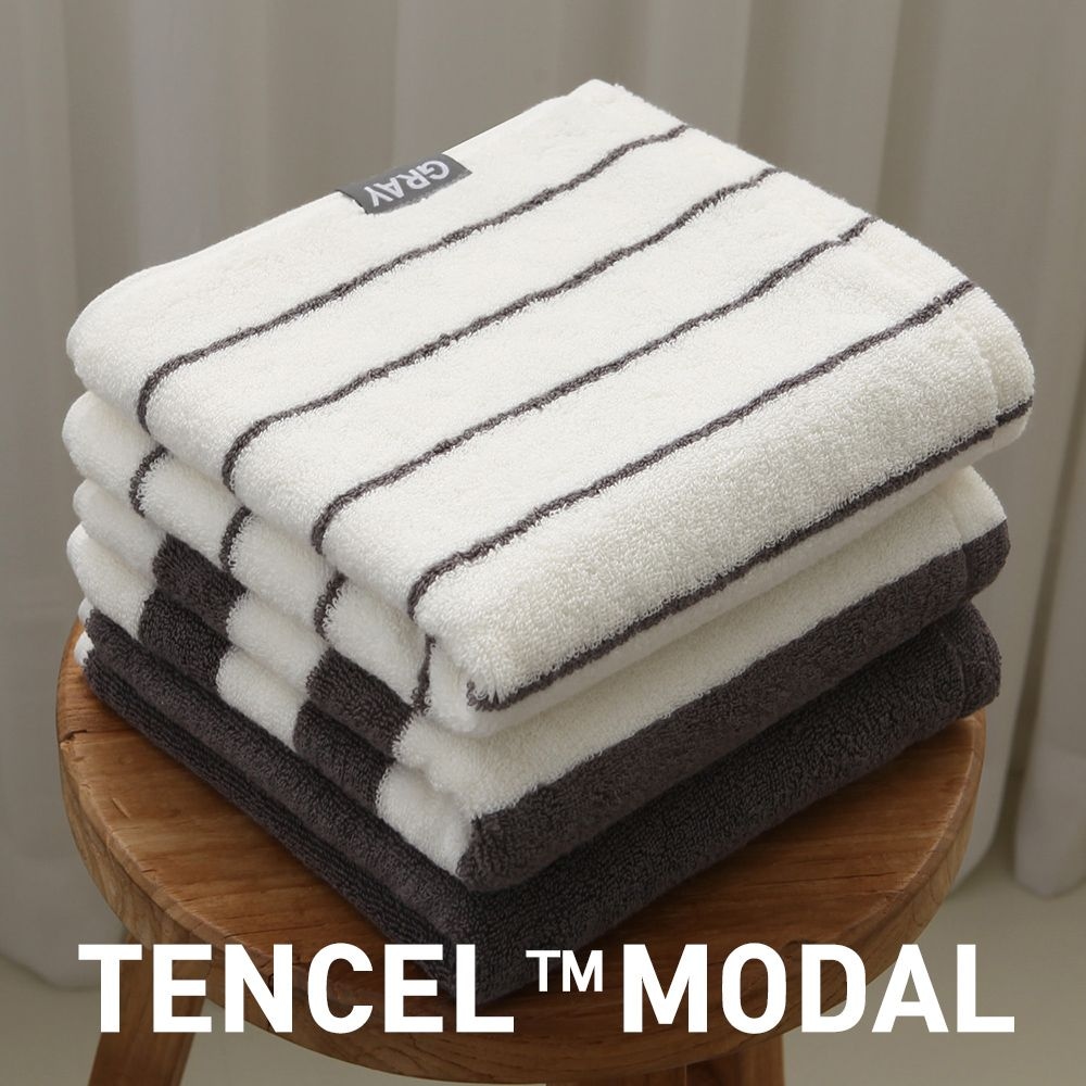 세면타월 부드럽고 먼지없는 호텔수건 30수 180g 그레이모달 세면타올 40x80cm 6매 오늘의집 쇼핑
