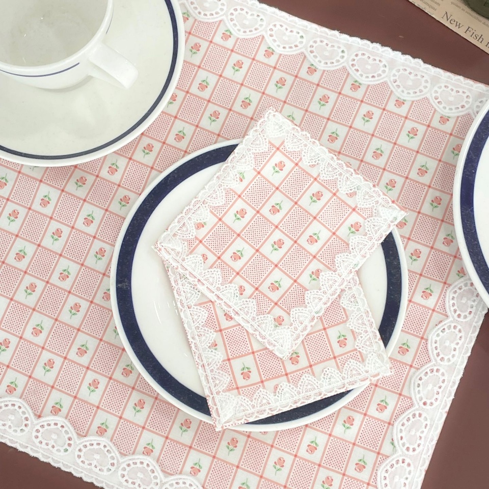테이블매트 > rose shy fabric (table mat) 키친클로스 식탁매트 다용도덮개 밥솥덮개 | 오늘의집 쇼핑
