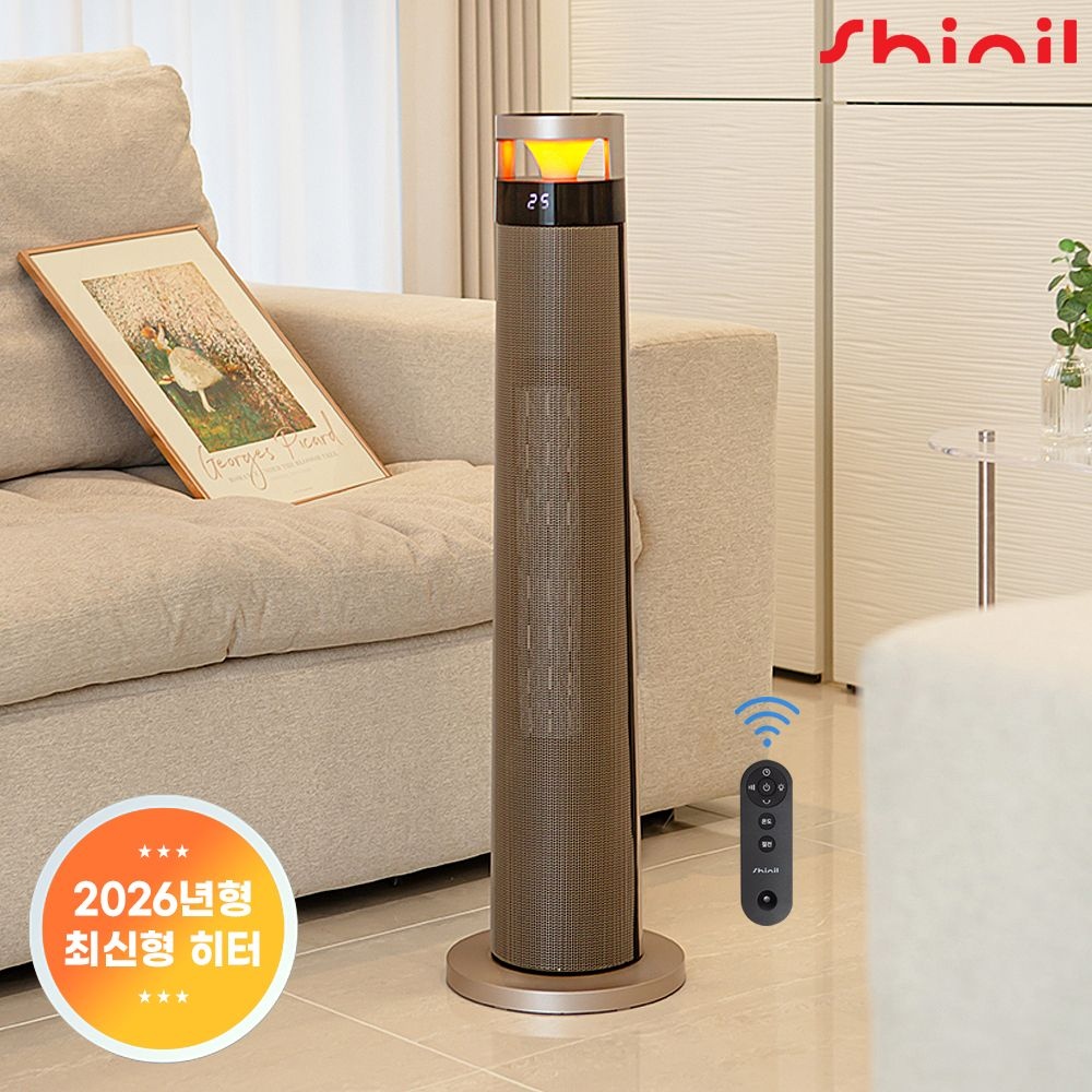 전기히터·온풍기 > P 최신상 2026년형 PTC 타워형 전기히터 욕실용 온풍기 | 오늘의집 쇼핑