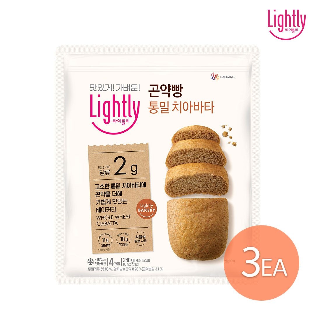 간식빵·디저트 > 곤약빵 통밀 치아바타 240g(60g*4입)x3개 | 오늘의집 쇼핑