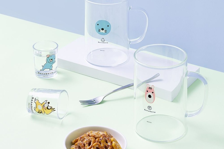 유리컵·물컵 > 보노보노 내열 유리잔 세트 (500ml 2P+소주잔 2P) | 오늘의집 쇼핑