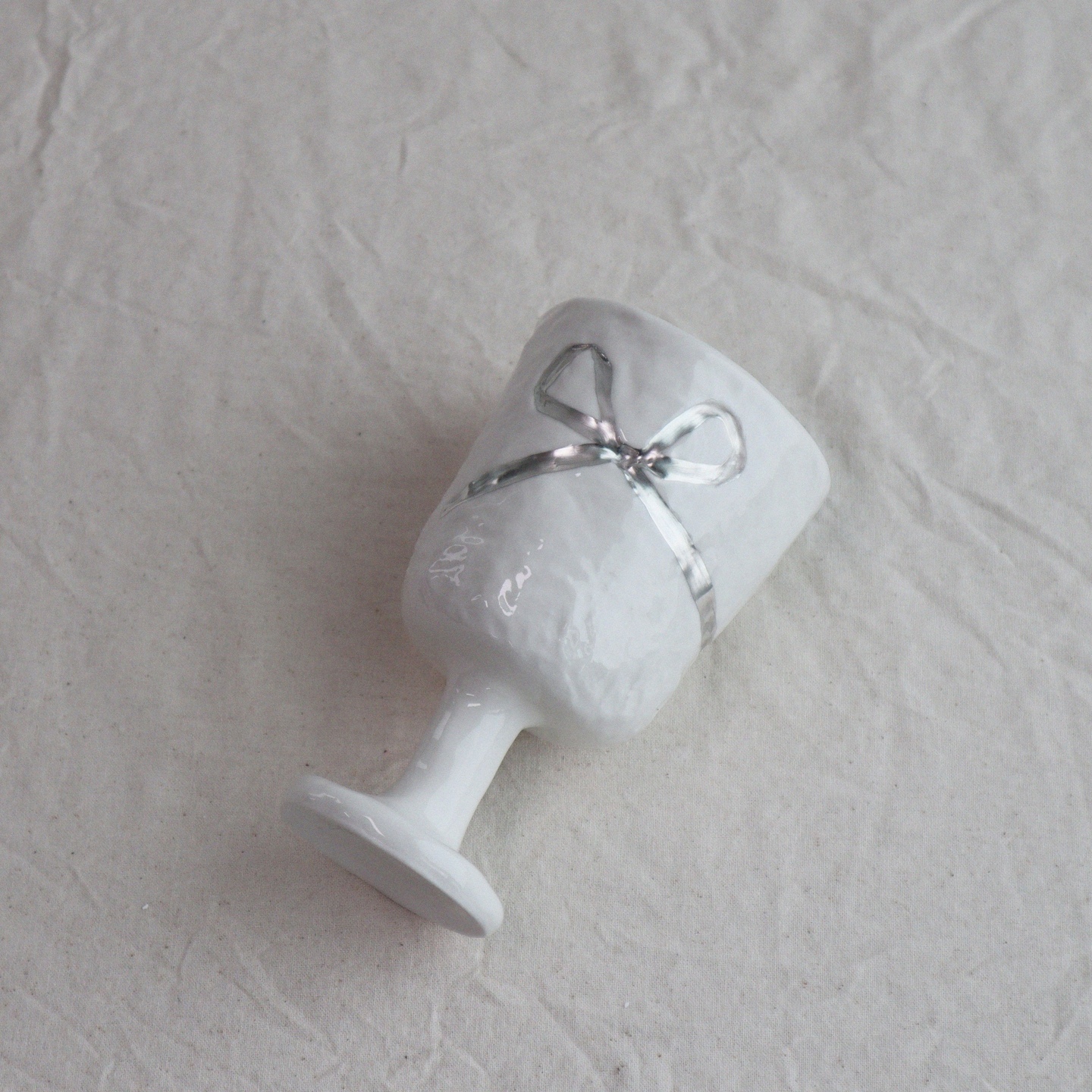와인·양주·칵테일잔 Tweed Ribbon Goblet Silver 오늘의집 쇼핑